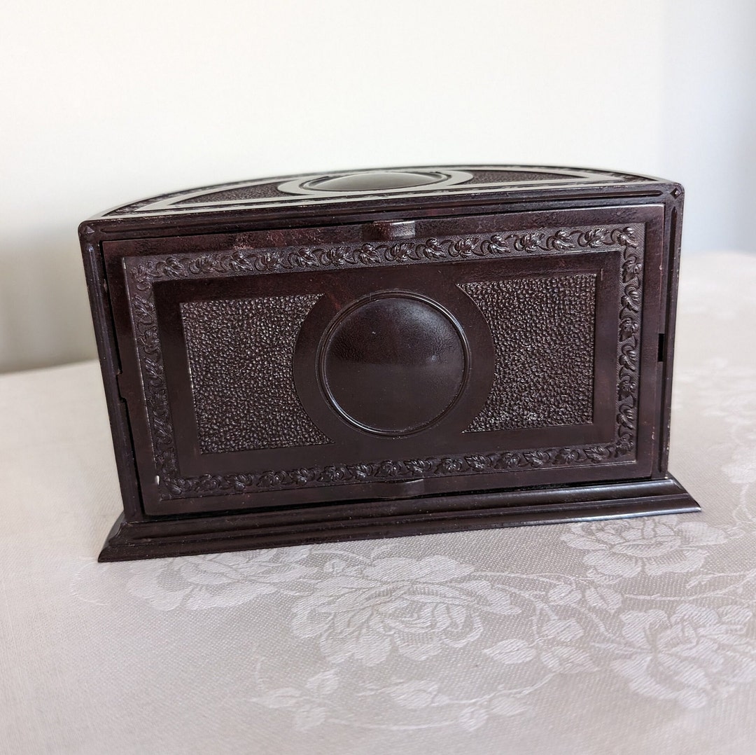 Vintage Bakelite Roto Tray Cigarette Humidor, Art Deco Rotating ...