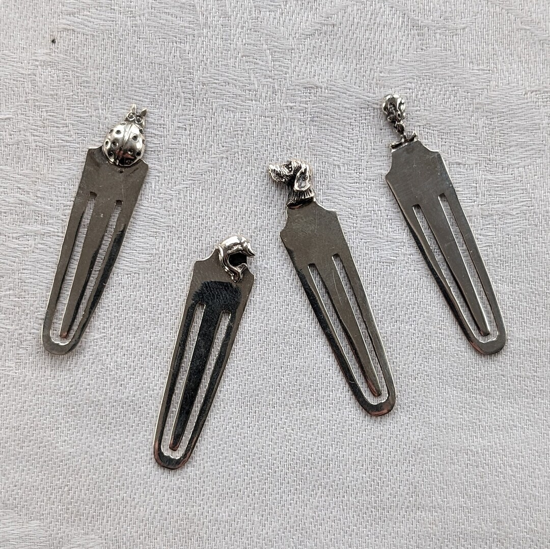 Vintage New Old Stock Sterling Silver Bookmarks With Animal Figures ...