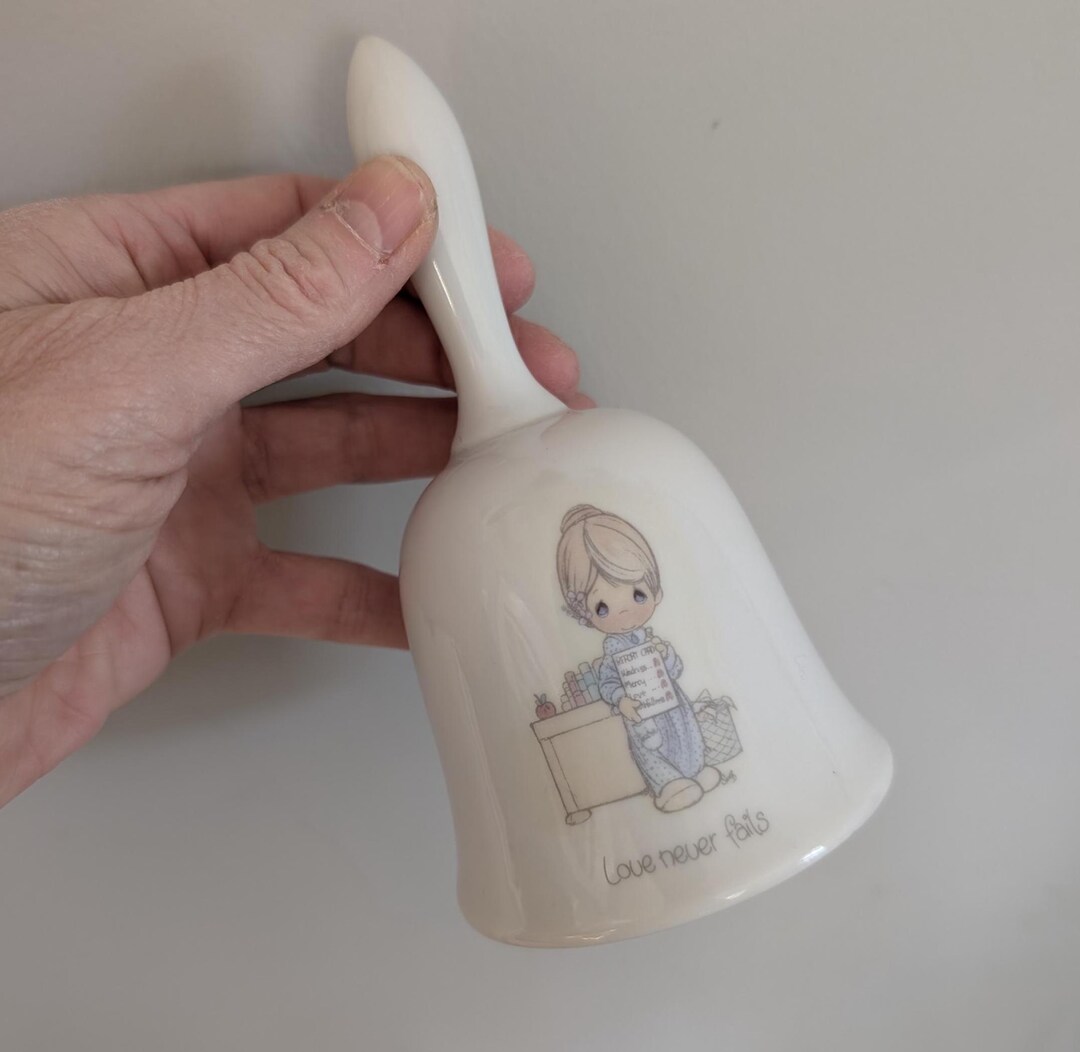 Vintage ENESCO Precious Moments Porcelain Bell, Love Never Fails - Etsy