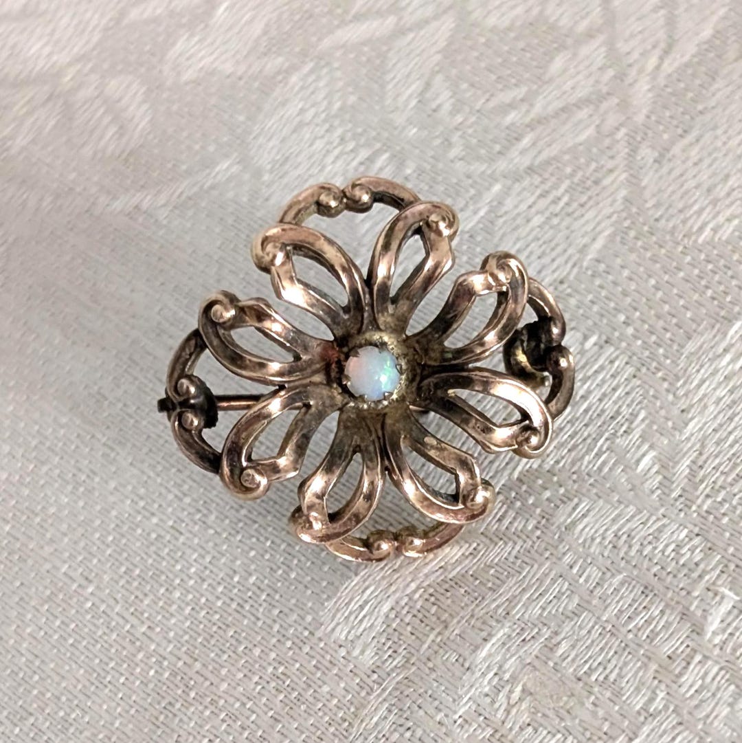 Vintage to Antique Signed Cheever & Tweedy Gold Filled Opal Brooch Pin ...