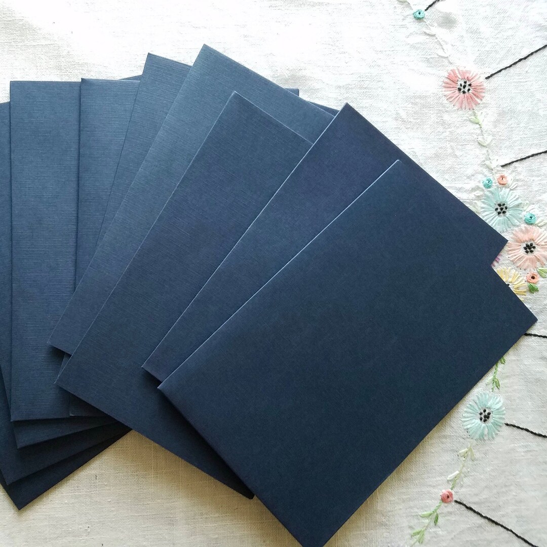 Folders Blue Linen Paper Presentation Folders 6” X 9” (L), You Choose ...