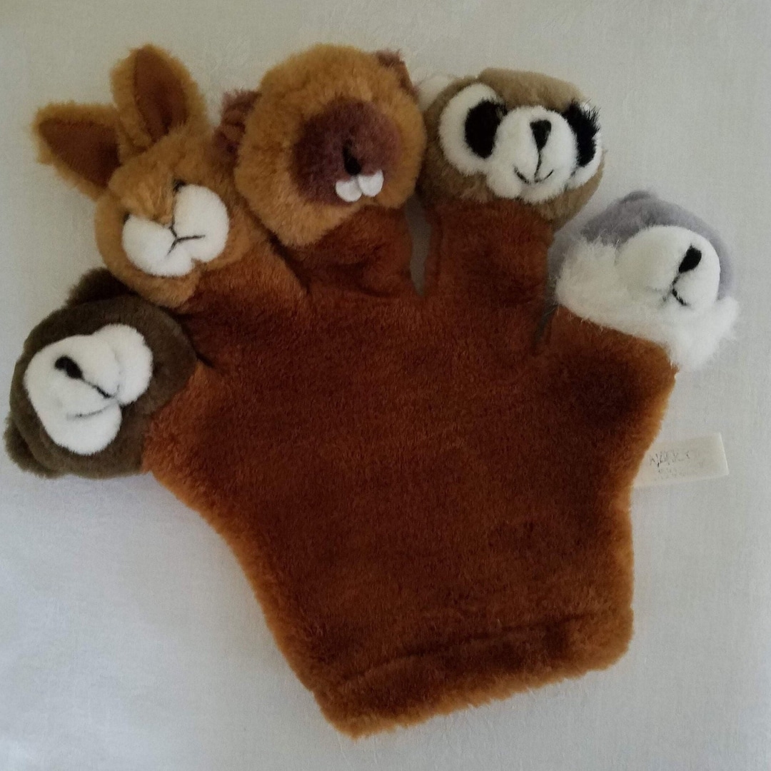 Animal Finger Puppet Glove: Plush Storytelling Toy - Etsy