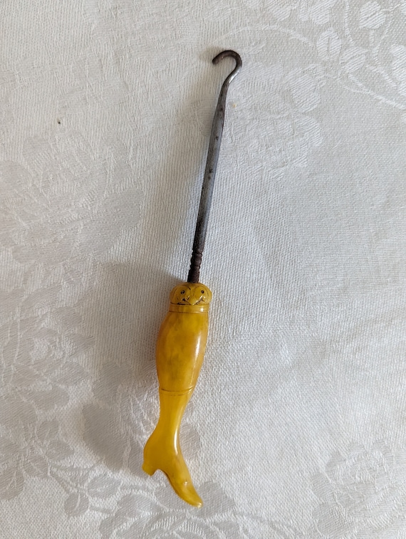Antique Victorian Button Hook Boot Hook in Shape of S… - Gem