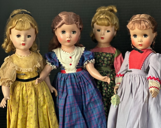Set of 4 Vintage 1950s Madame Alexander Little Women 14" Dolls Amy Jo ...