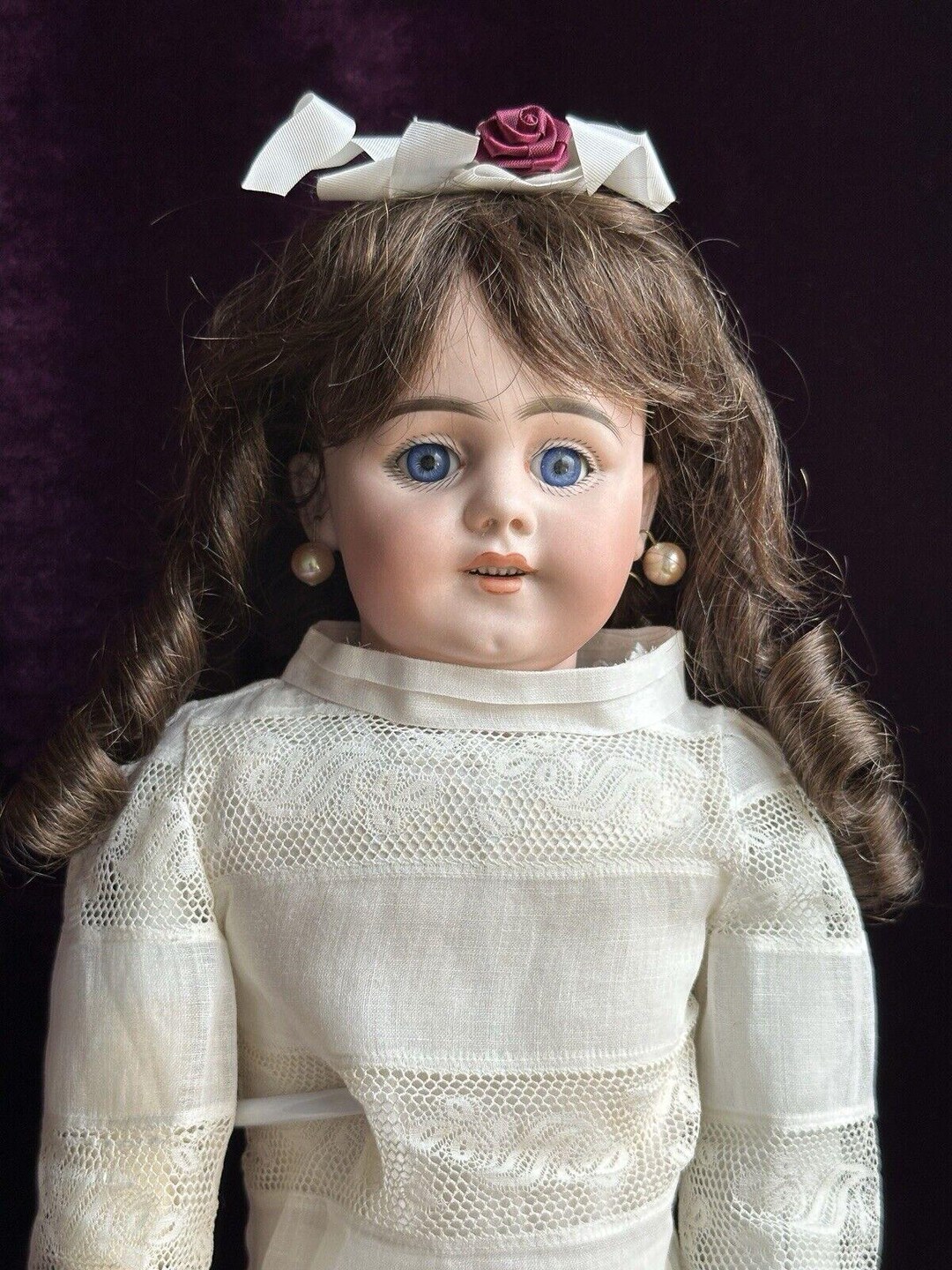 Antique German 21 Early Simon Halbig Bisque Shoulder Head Doll - Etsy