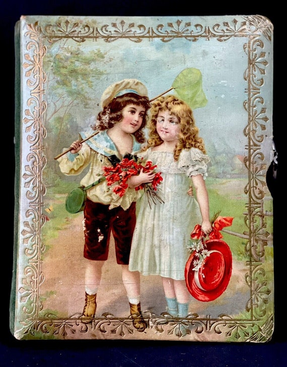 Antique Swiss Celluloid Photo Album With Antique Photos - Etsy