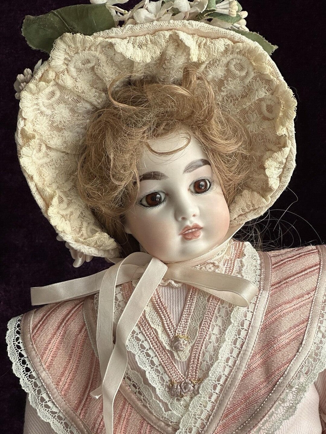 Vintage Porcelain 19” Repro of Antique French Bru Circle Dot Doll by ...