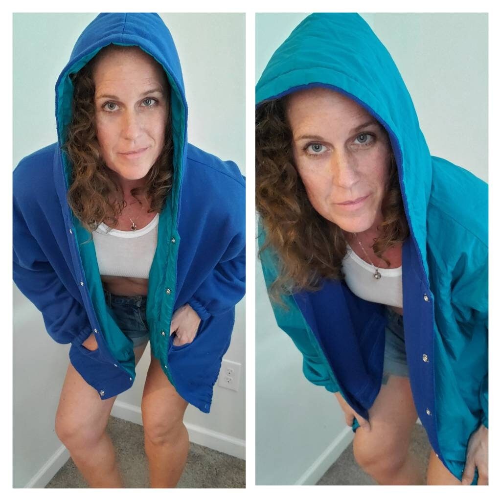 1980s Jacket Reversible Vintage 80s Basic Editions Windbreaker | Etsy