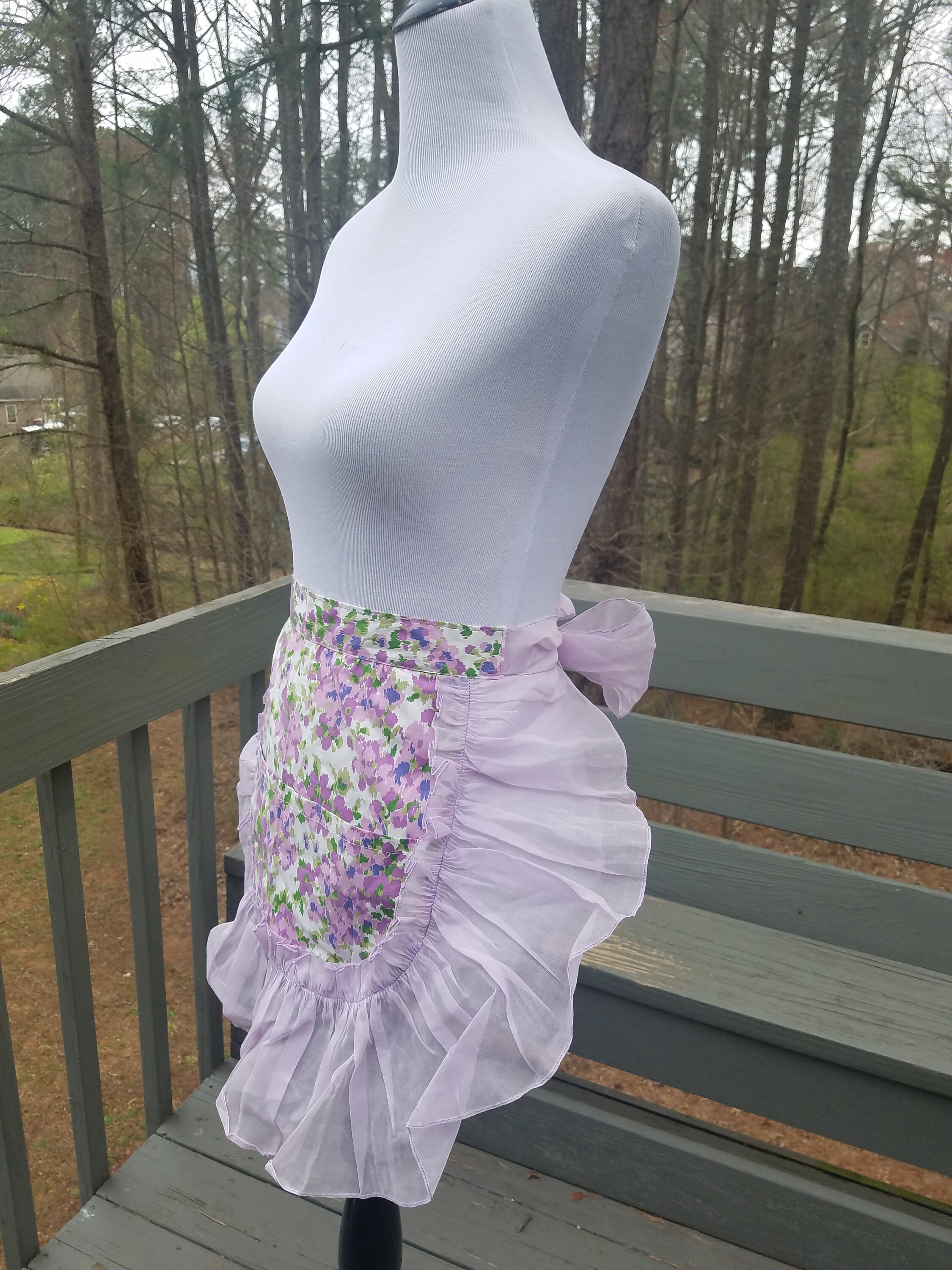 1960s Apron Vintage 60s Floral Retro Hostess Linen - Etsy