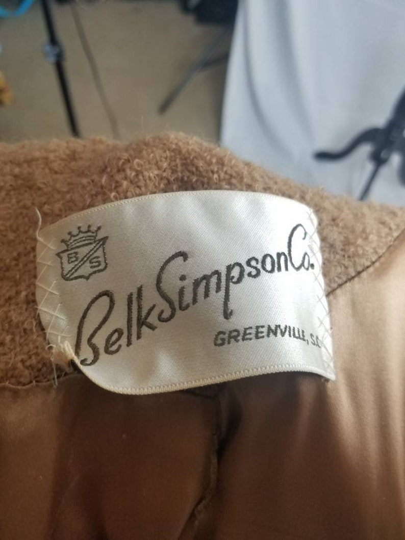 1960s Coat Belk Simpson Co. Vintage 60s Boucle Wool Tan Jacket - Etsy