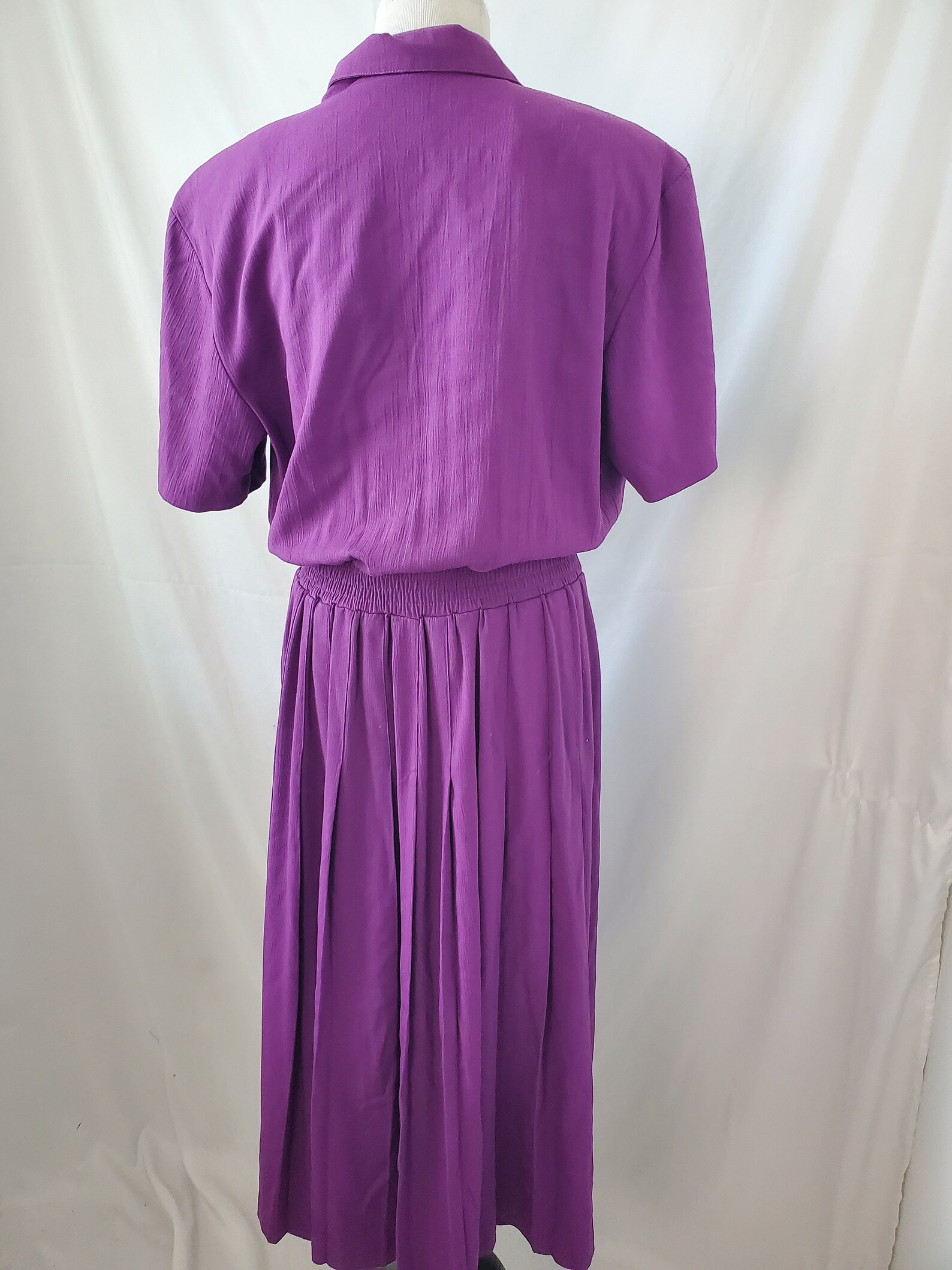 1980s Purple Dress Vintage 80s Plus Size Midi - Etsy