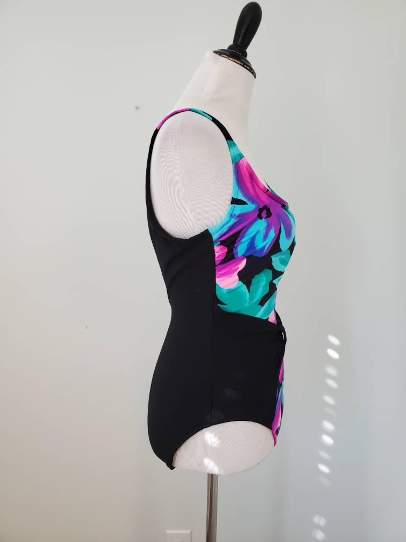 2000s Swimsuit Vintage Tropical Floral Slimsuit Bathing Suit - Etsy UK