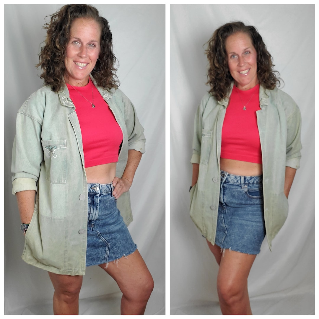 1980s Jean Jacket Vintage 80s Western Denim - Etsy