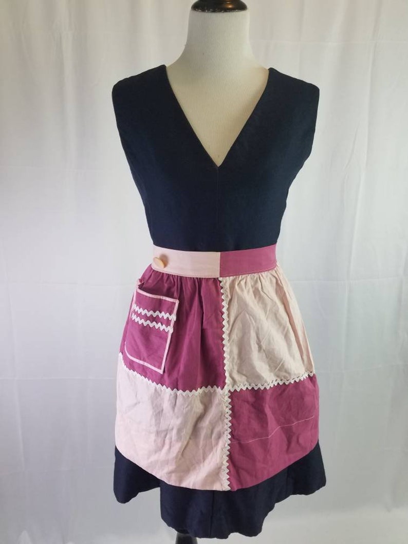 1960s Apron Vintage 60s Handmade Tea Cup Linen - Etsy