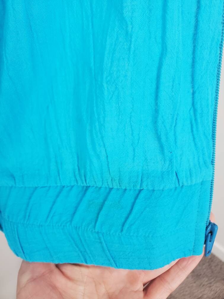 1980s Windbreaker Aqua Tropical Fish Vintage 80s Alice Martin Jacket - Etsy