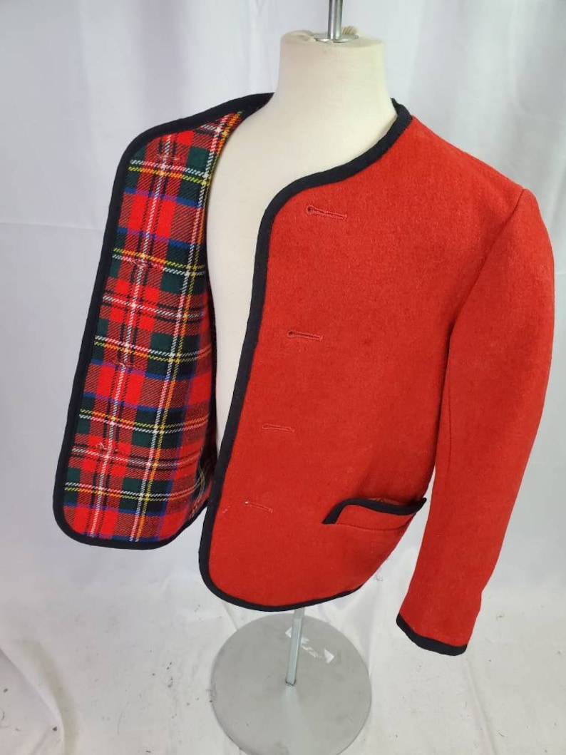1960s Blazer Red Vintage 60s English Wool Jacket - Etsy