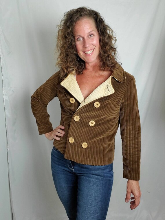 1960s jacket corduroy cropped vintage 60s velvet Irv… - Gem