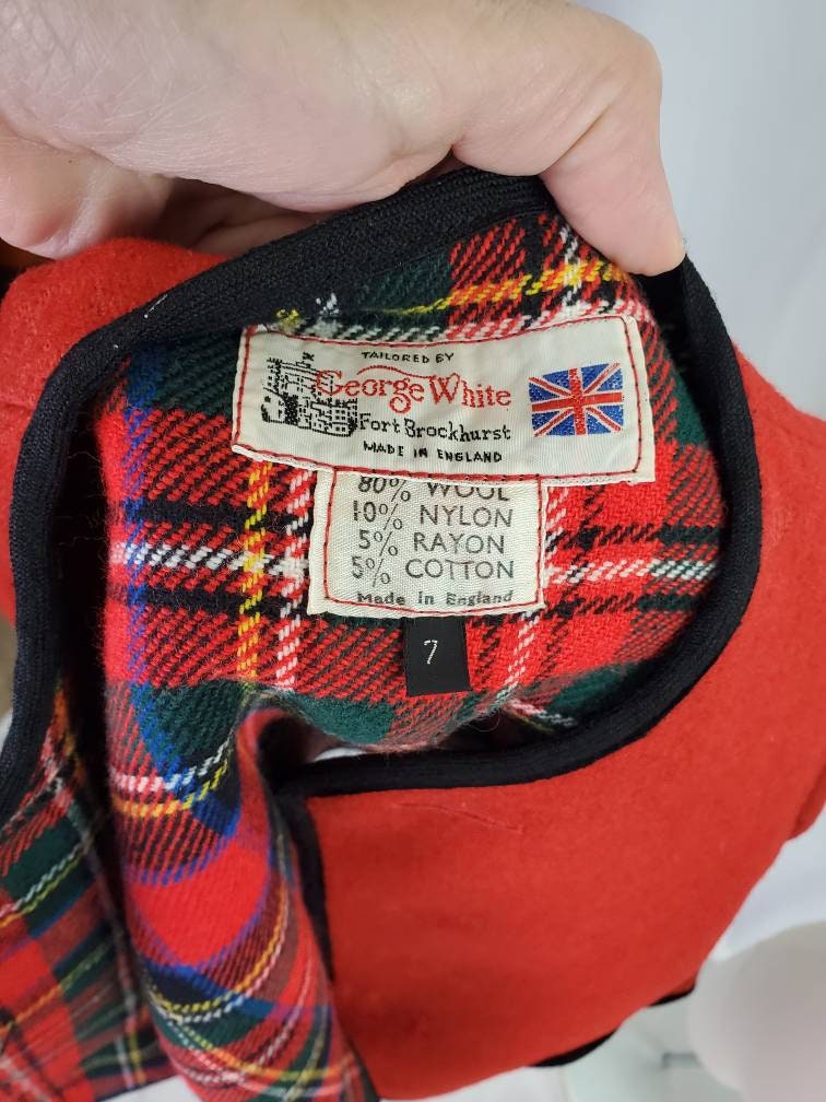 1960s blazer red vintage 60s English wool jacket | Etsy