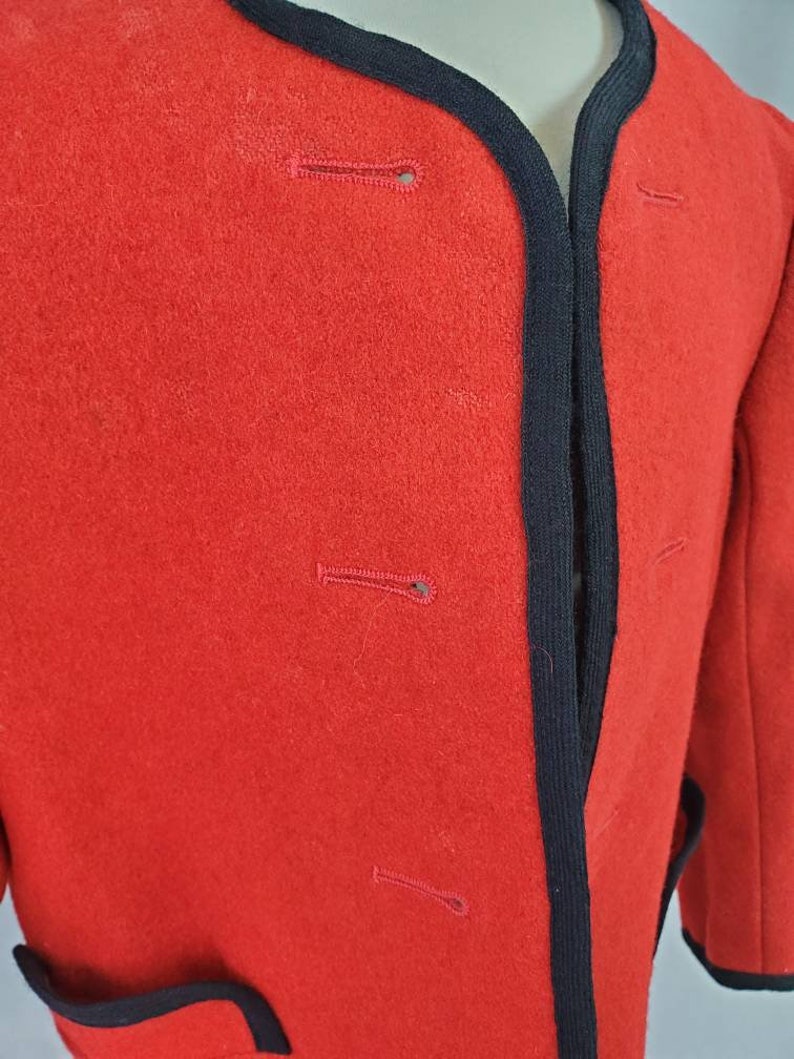 1960s Blazer Red Vintage 60s English Wool Jacket - Etsy