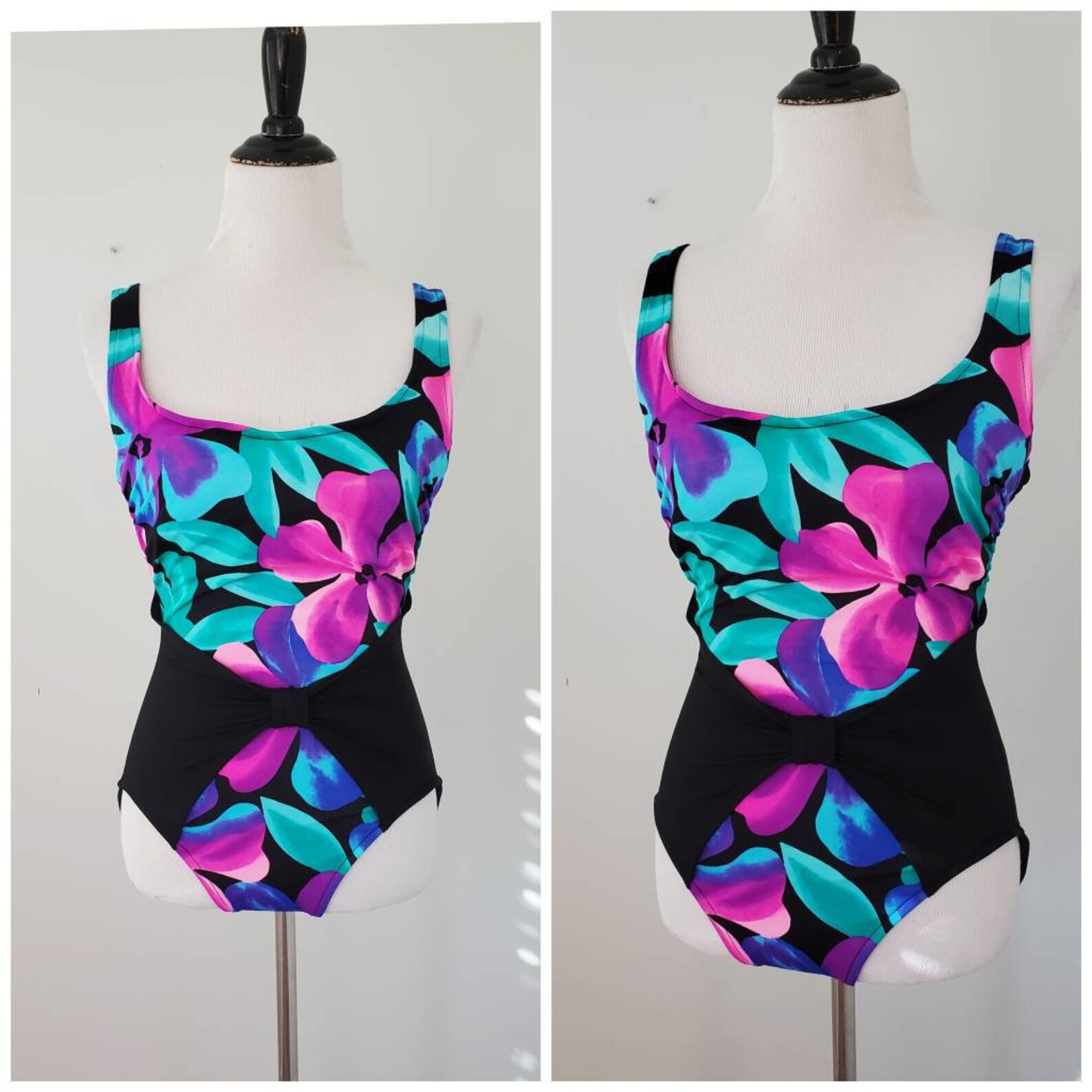 2000s swimsuit vintage tropical floral Slimsuit bathing suit | Etsy