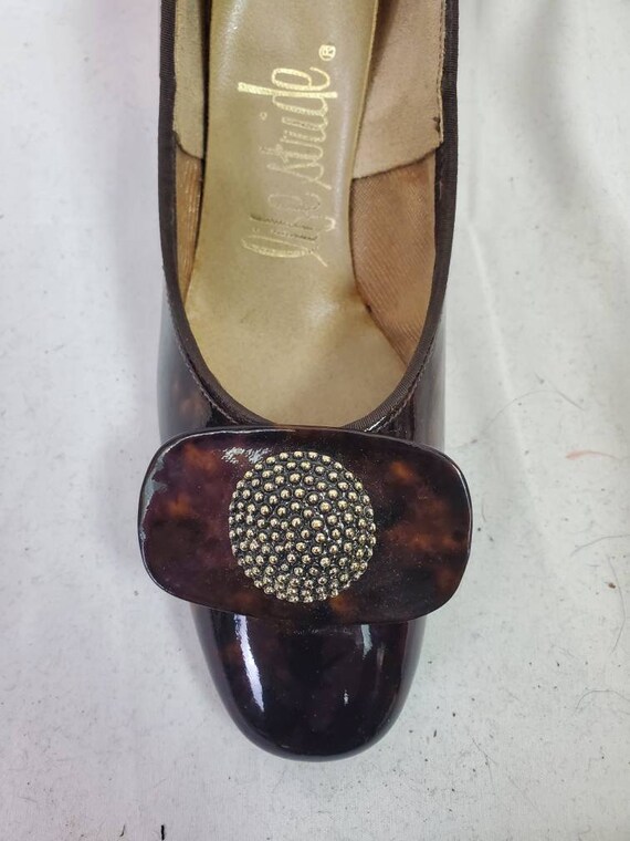 1960s pumps tortoise shell patent leather vintage 60s… - Gem
