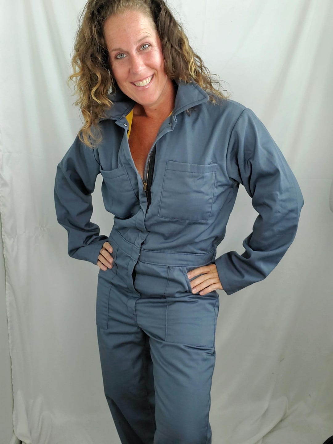 Vintage Coveralls Wolf of Waco Mechanic Blue Jumpsuit - Etsy