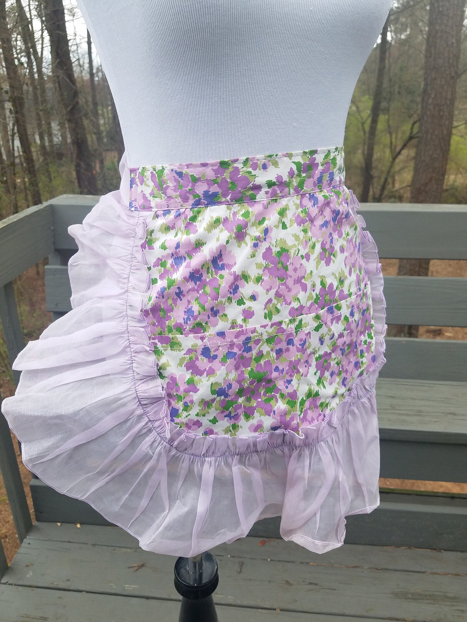 1960s Apron Vintage 60s Floral Retro Hostess Linen - Etsy