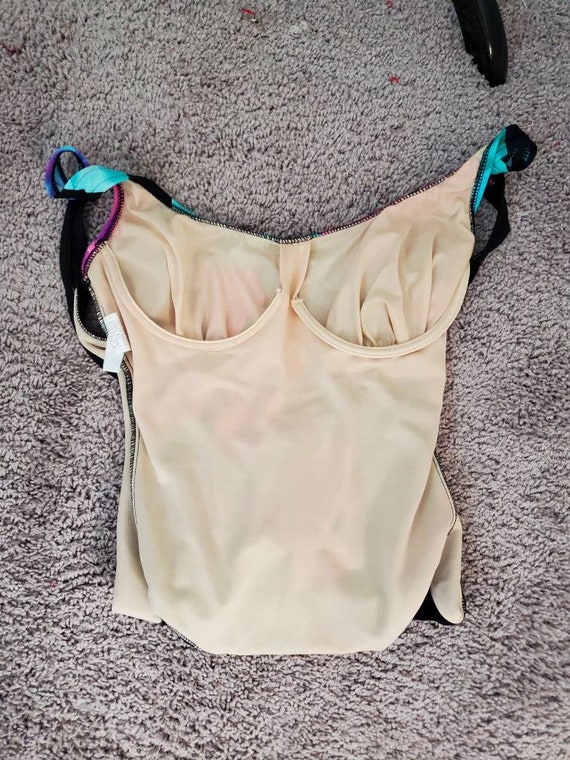 2000s swimsuit vintage tropical floral Slimsuit bathi… - Gem