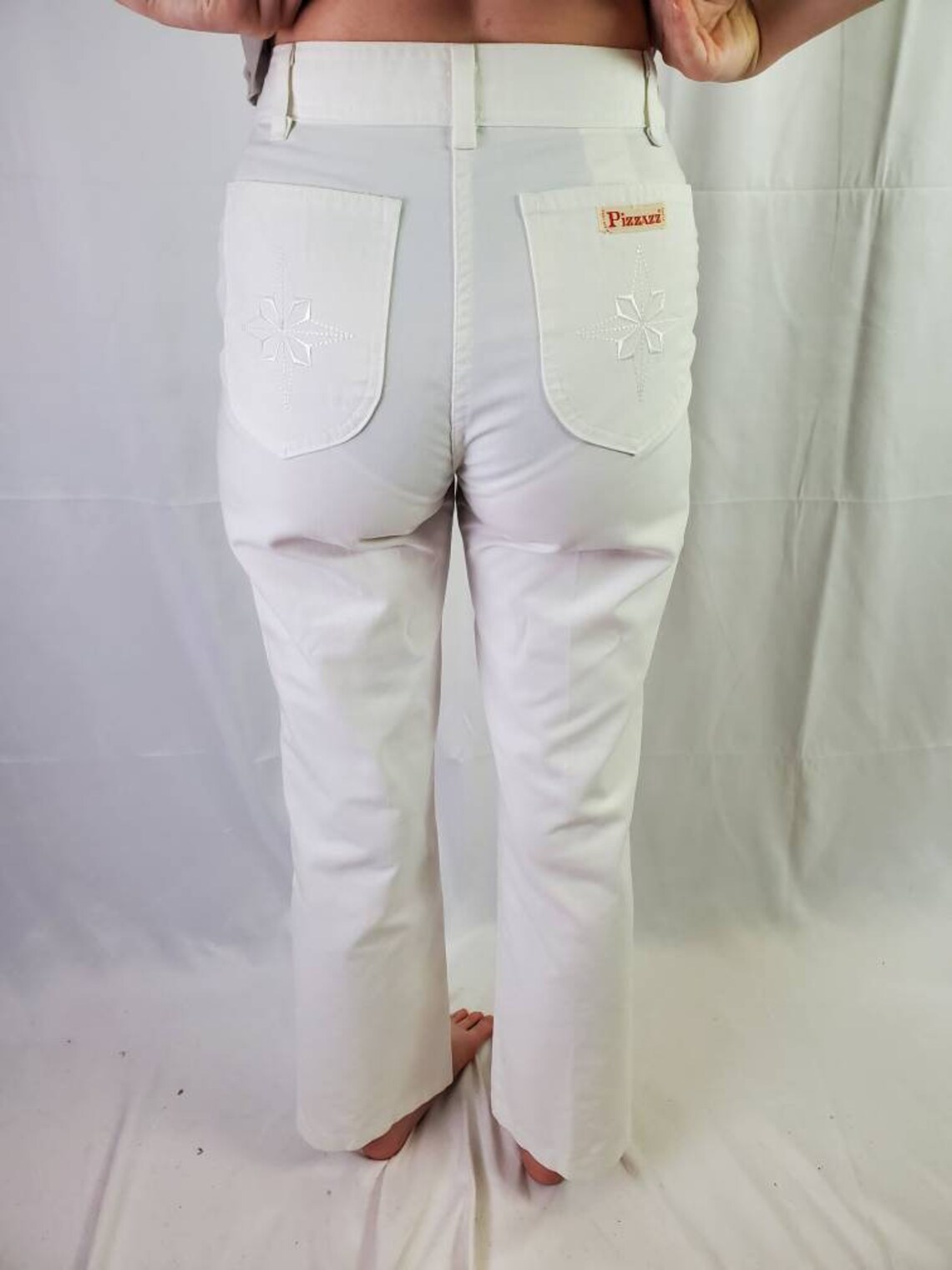 1980s Pants White Vintage 80s Pizzazz High Waist Slacks | Etsy