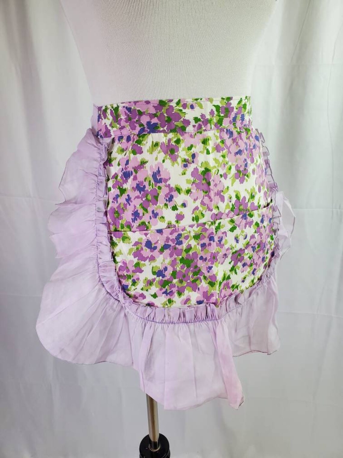 1960s Apron Vintage 60s Floral Retro Hostess Linen - Etsy