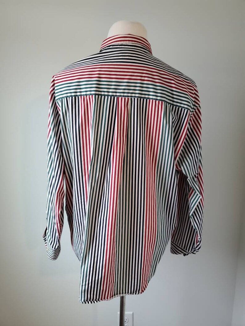 1990s Shirt Striped Vintage 90s Natural Issue Oxford Button Down - Etsy