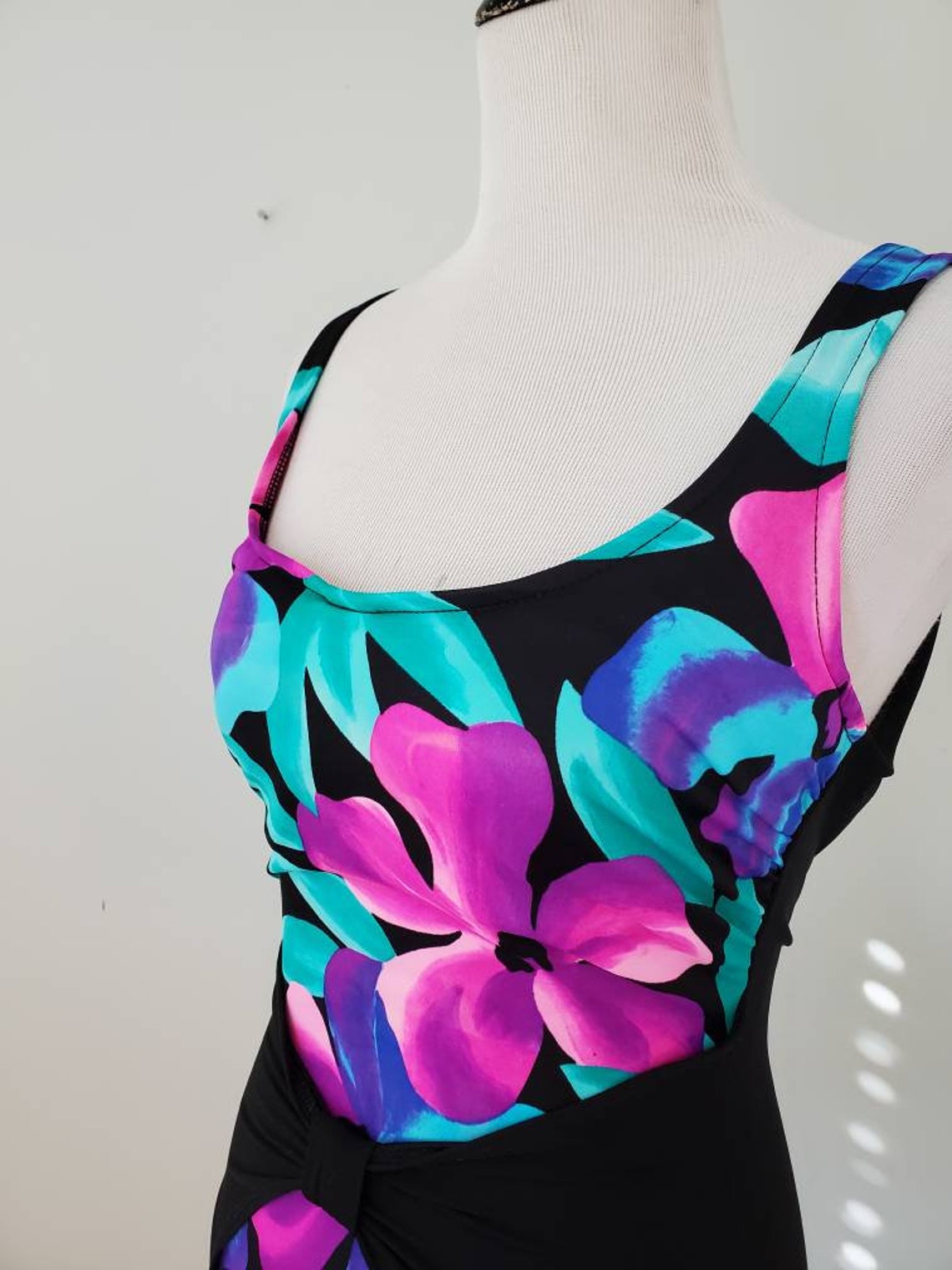 2000s swimsuit vintage tropical floral Slimsuit bathing suit | Etsy