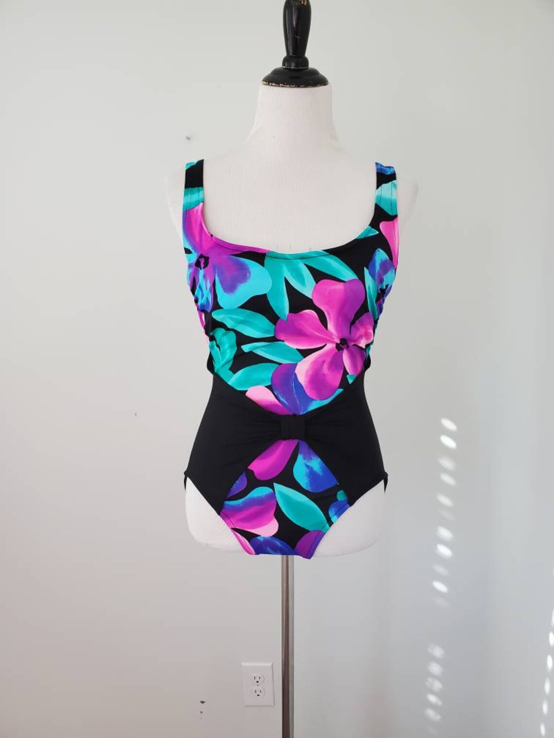 2000s Swimsuit Vintage Tropical Floral Slimsuit Bathing Suit - Etsy UK