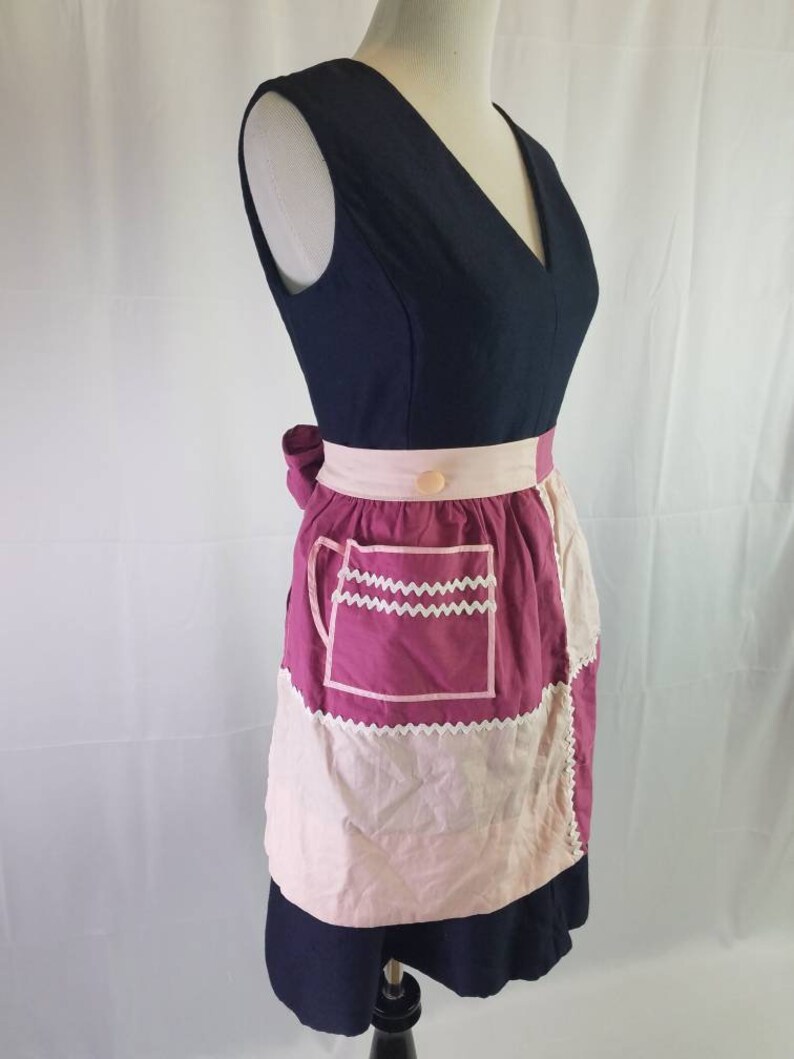 1960s Apron Vintage 60s Handmade Tea Cup Linen - Etsy