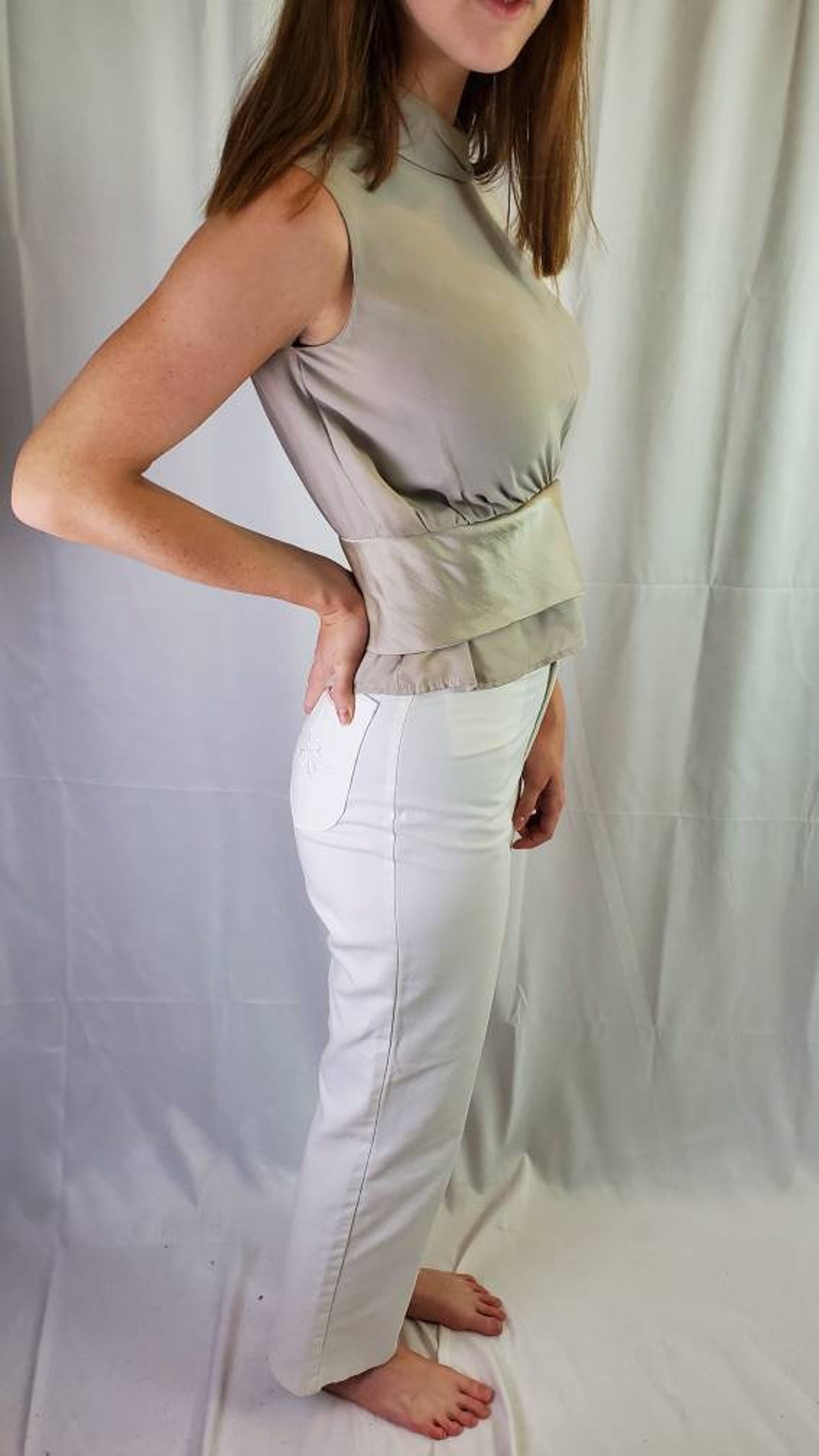 1980s Pants White Vintage 80s Pizzazz High Waist Slacks | Etsy