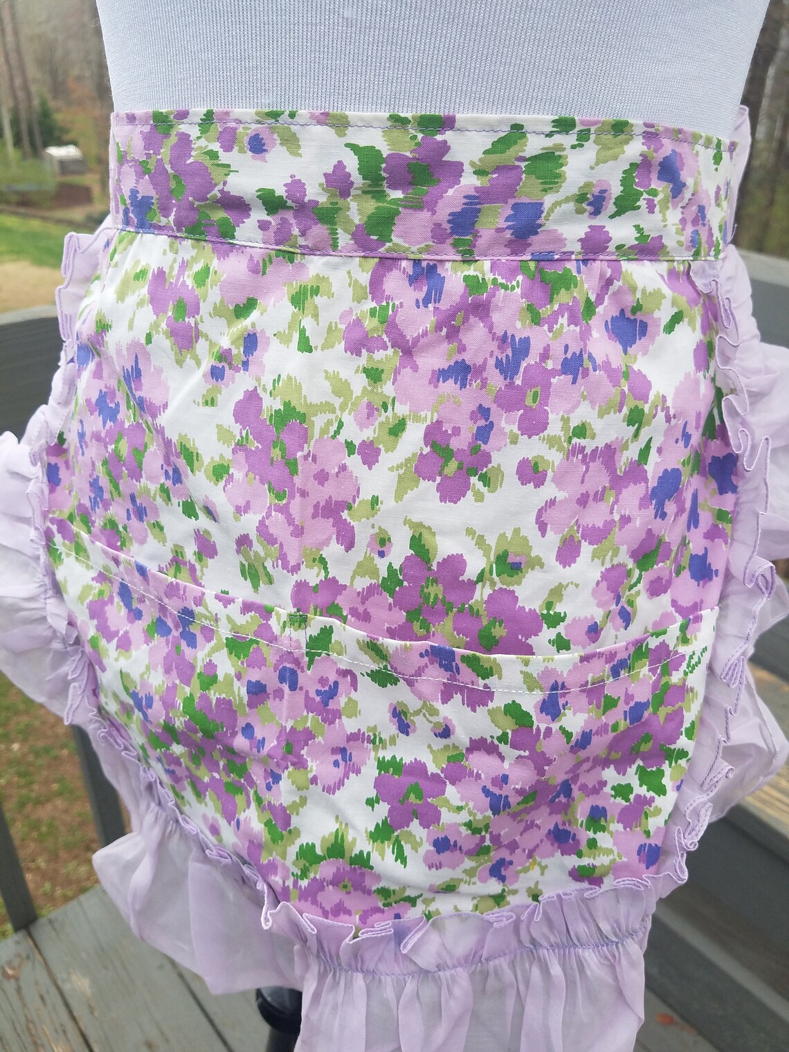 1960s Apron Vintage 60s Floral Retro Hostess Linen - Etsy