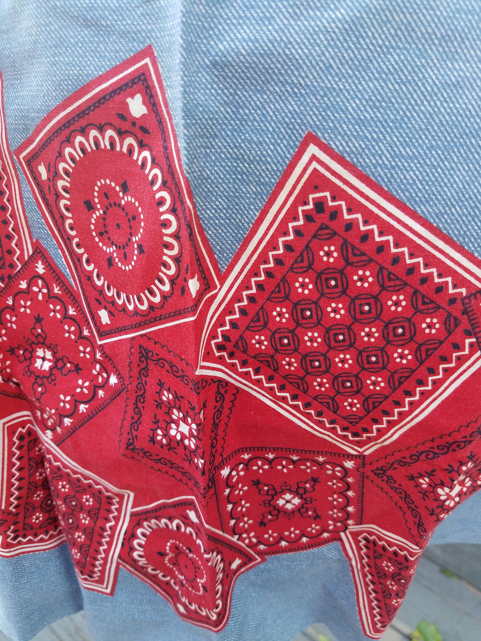 1970s Apron Vintage 70s Western Bandana Linen - Etsy