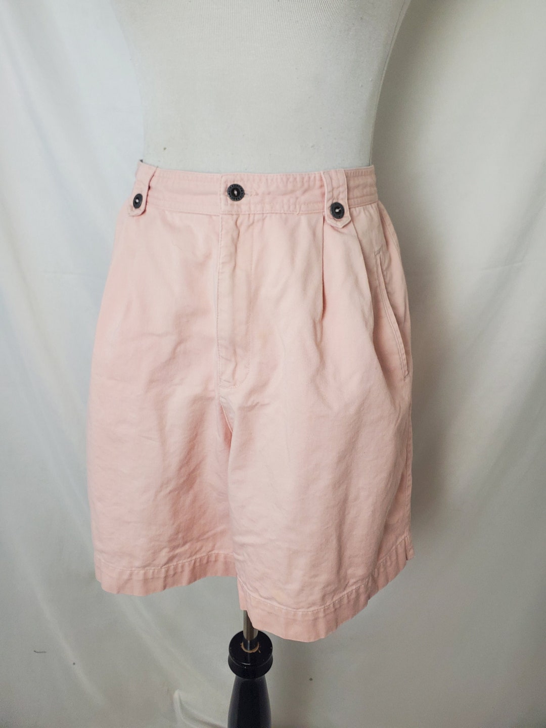 1990s Shorts Pink Vintage 90s Lizsport Pleated Bermudas - Etsy