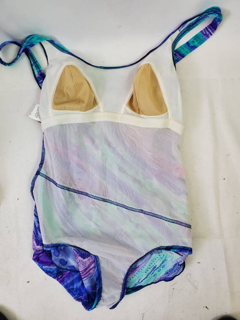 1980s Jantzen Swimsuit Vintage 80s Skirted Watercolor Bathing Etsy