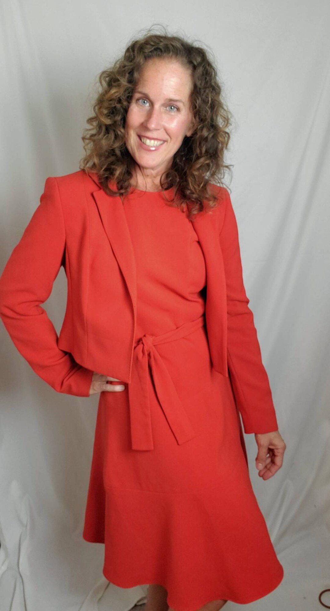 1990s Dress Burnt Orange Retro Style Vintage 90s Suit - Etsy