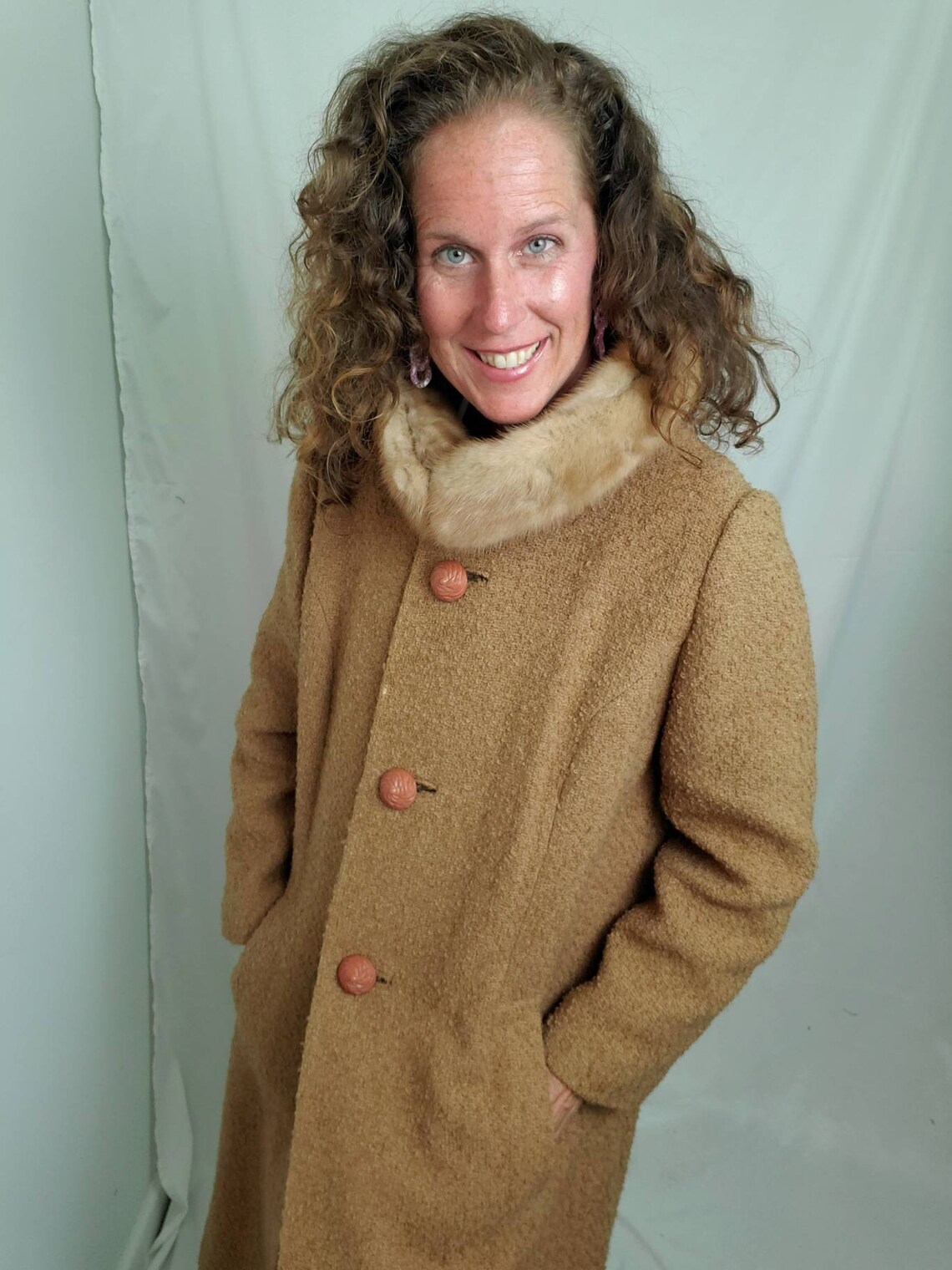 1960s Coat Belk Simpson Co. Vintage 60s Boucle Wool Tan Jacket - Etsy