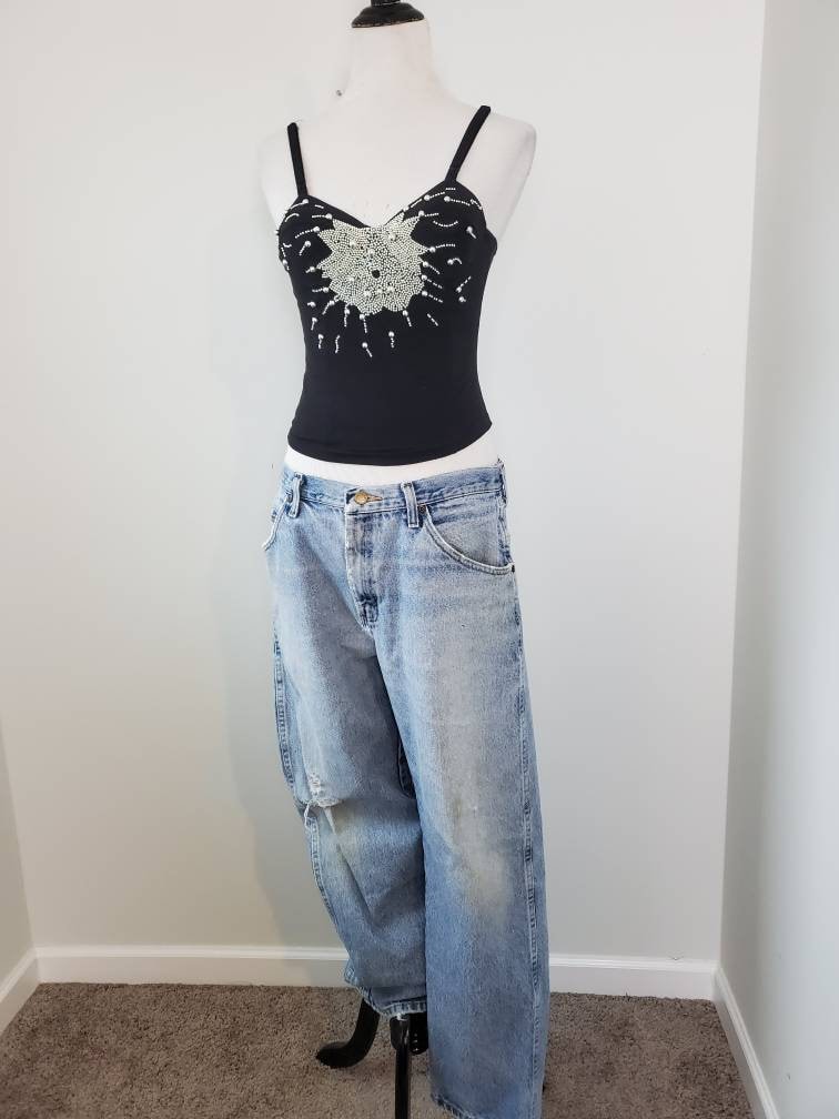 1980s Jeans Wrangler Vintage 80s Ripped Denim | Etsy
