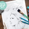Coloring Portrait Practice Pack Face Elements Pages From Circle ...