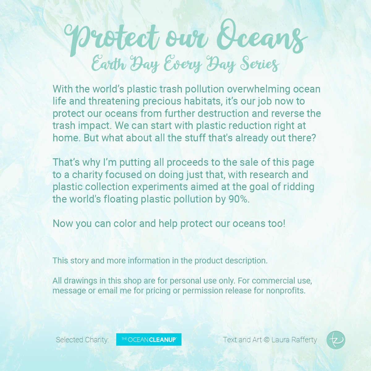 Earth Day Coloring Page Series Protect Our Oceans - Etsy