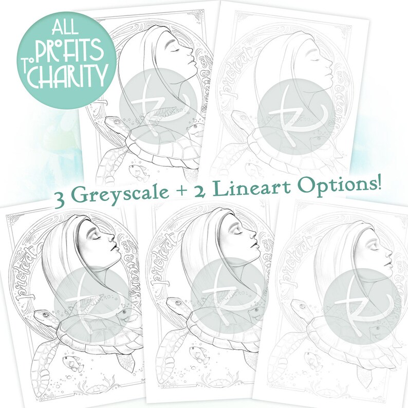 Earth Day Coloring Page Series Protect Our Oceans - Etsy