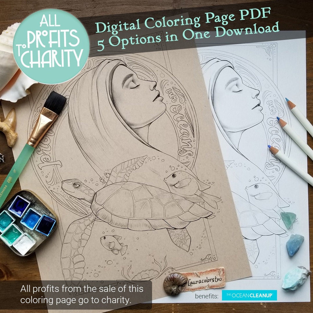 Earth Day Coloring Page Series - Protect Our Oceans - Beautiful ...