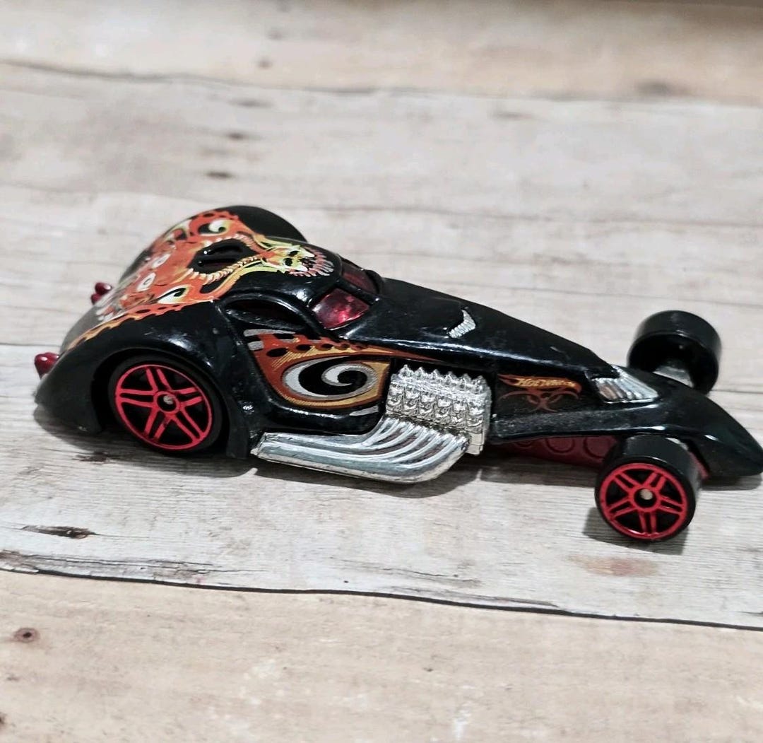 Hot Wheels Hammered Coupe Black Flames Red Base 2000 Diecast Car Mattel ...