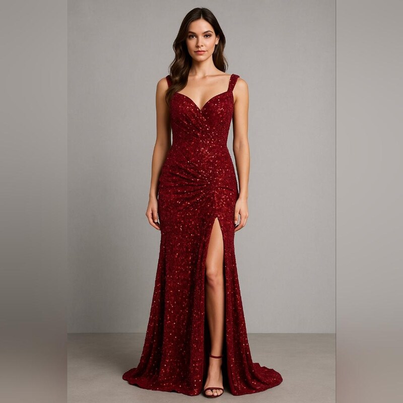 Red Dress Slit - Etsy