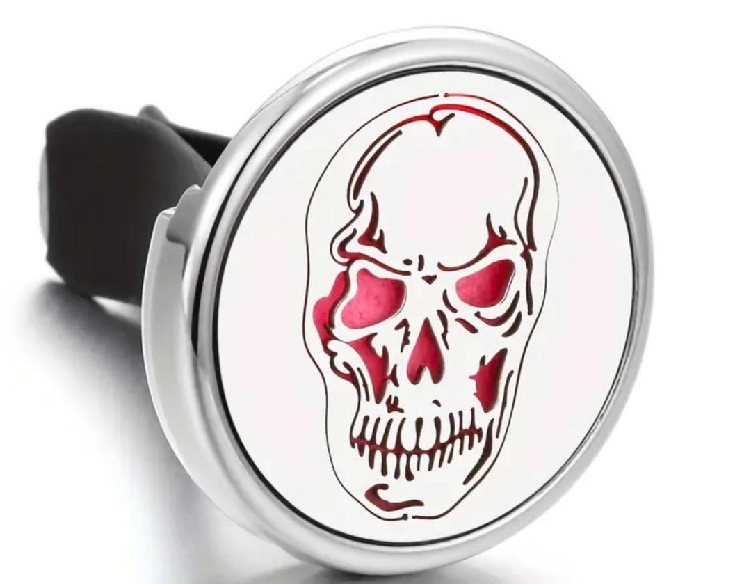 Skull Car Vent Clip, Car Diffuser, Car Air Freshener, Skull Theme, Auto ...