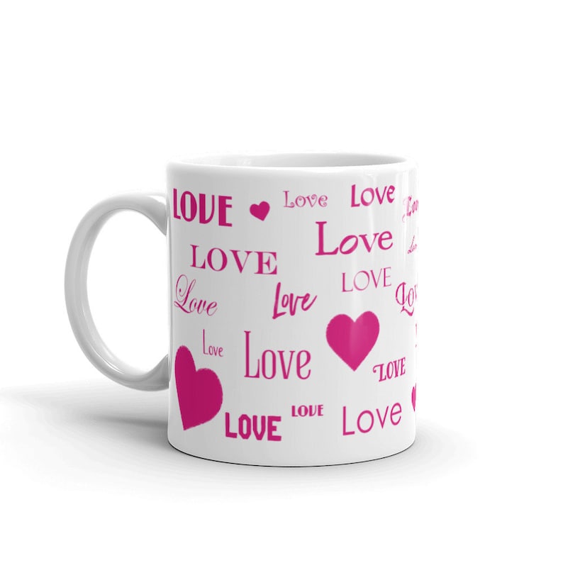 Love Mug Coffee Tea Ceramic Mug Valentines Day Mug Gift for Him for Her ...